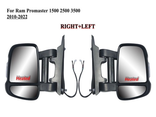 Pair Right+Left Side Power Long Arm Extended Door Mirror For 10-24 RAM ...
