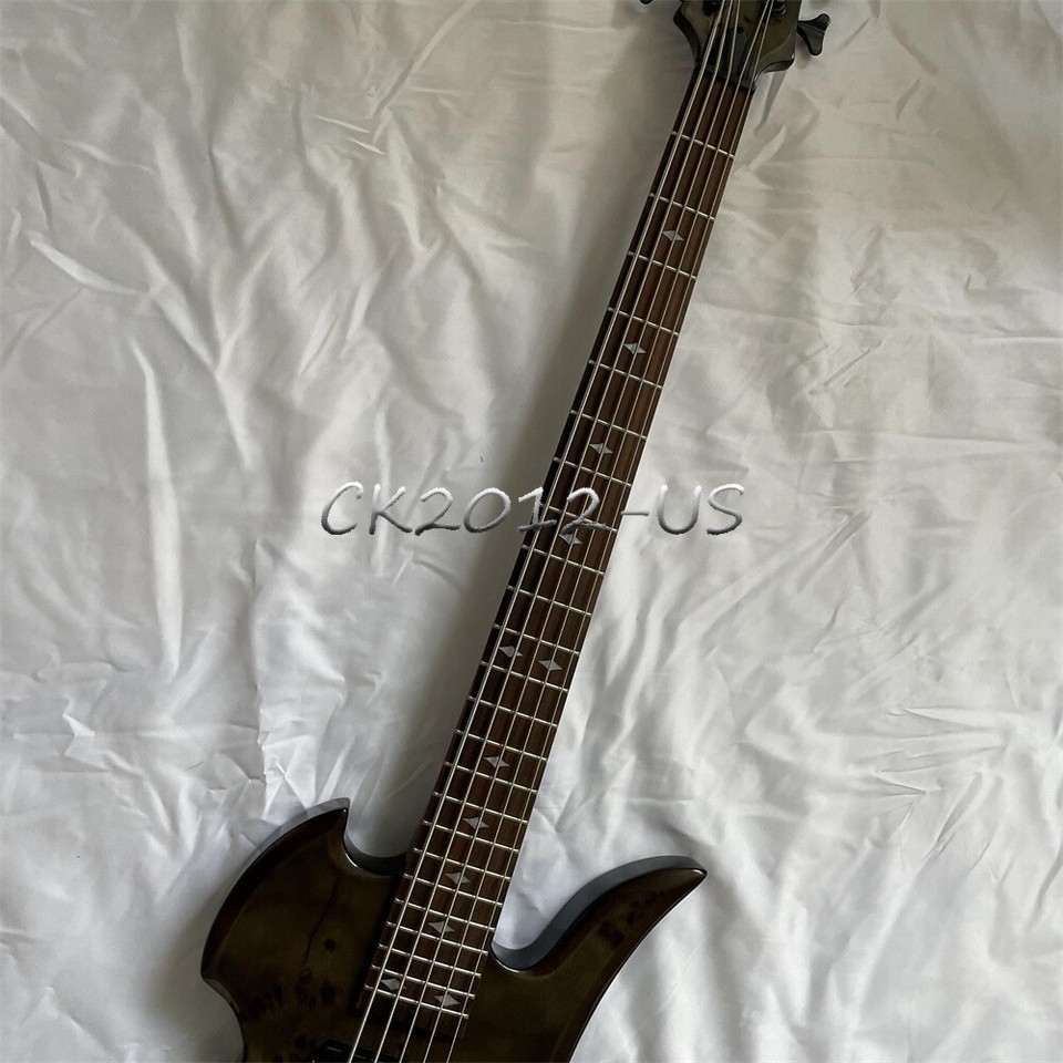 BC Mockingbird Plus 5-string Electric Bass Guitar RICH Burl Maple Top ...