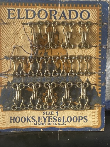 Antique/Vintage Eldorado Size 1 Hooks Eyes & Loops | eBay