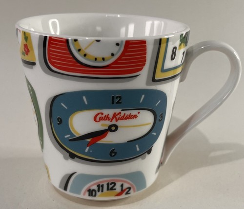 Cath Kidston “CLOCKS” Retro Clock Design Ceramic Tall Cup/Mug | eBay UK