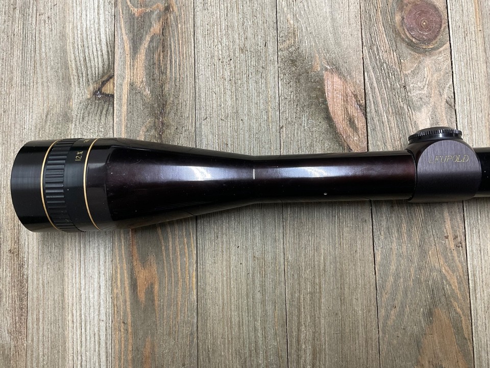 Leupold 12X 12x42mm Rifle Scope 1" Tube Gloss Standard Crosshair Made ...