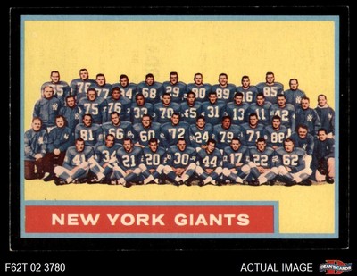 1962 Topps #114 Giants Team Giants-FB 6 - EX/MT | eBay
