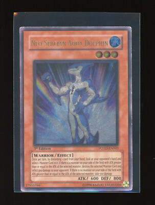 YUGIOH 1st Edition NEO-SPACIAN AQUA DOLPHIN POTD-EN003 Ultimate Rare MP ...