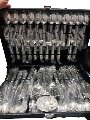 51pc DAVCO Silver Co Flatware 12 Place Setting Set American Classic ...