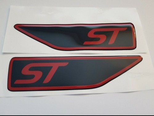 FORD FIESTA ST150/ST180 MK6/MK7/MK8 ETC ST STYLE GEL WING BADGES BLACK ...