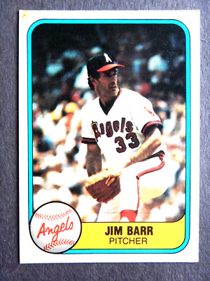 Jim Barr #287 Fleer 1981 Baseball Card (California Angels) VG | eBay