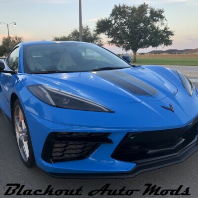 2020-2023 C8 Corvette Racing Stripe Hood Scoop Decal - Gloss Black | eBay