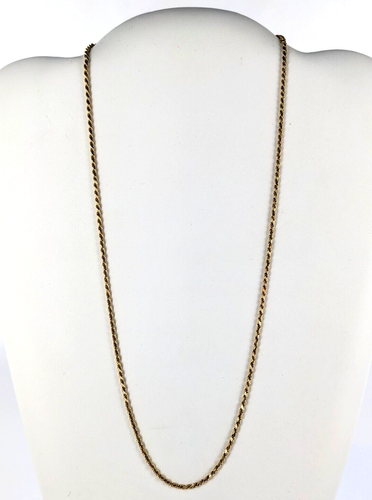 10 KT Gold Rope Chain 16" Long | eBay