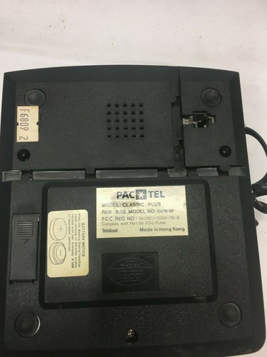 Vintage pac tel Wall Classic Plus Telephone Black Model R678-SF with cord | eBay