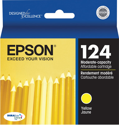 New Genuine Epson 124 Yellow Ink Cartridge Epson Stylus NX125 Epson ...