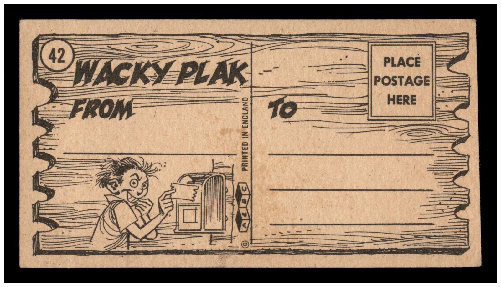 Vintage Card Scanlens WACKY PLAK #42 - Some People Can't Do Anything ...