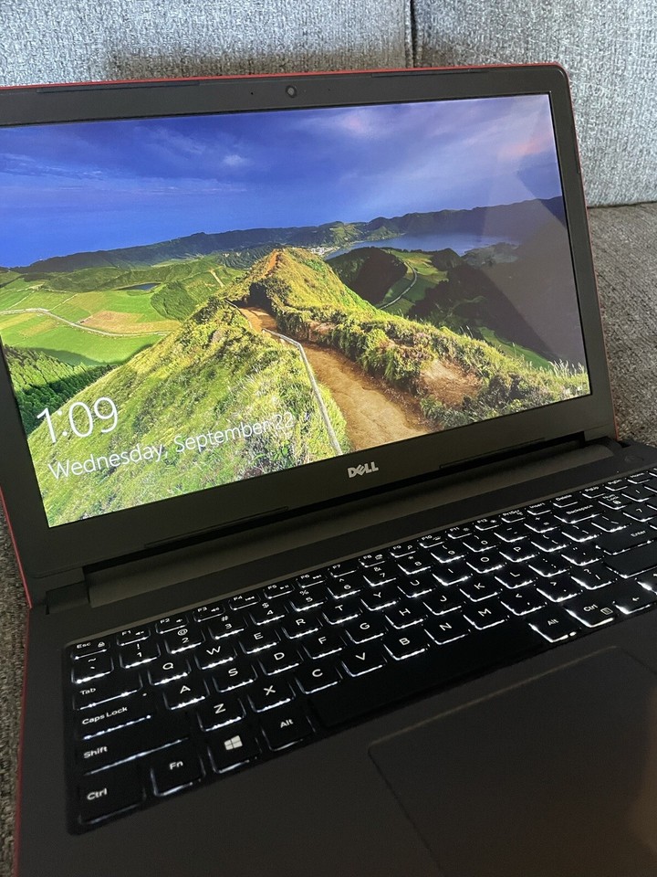 Red Dell Laptop 17.3” i7 8GB 250Gb Win 10 | eBay