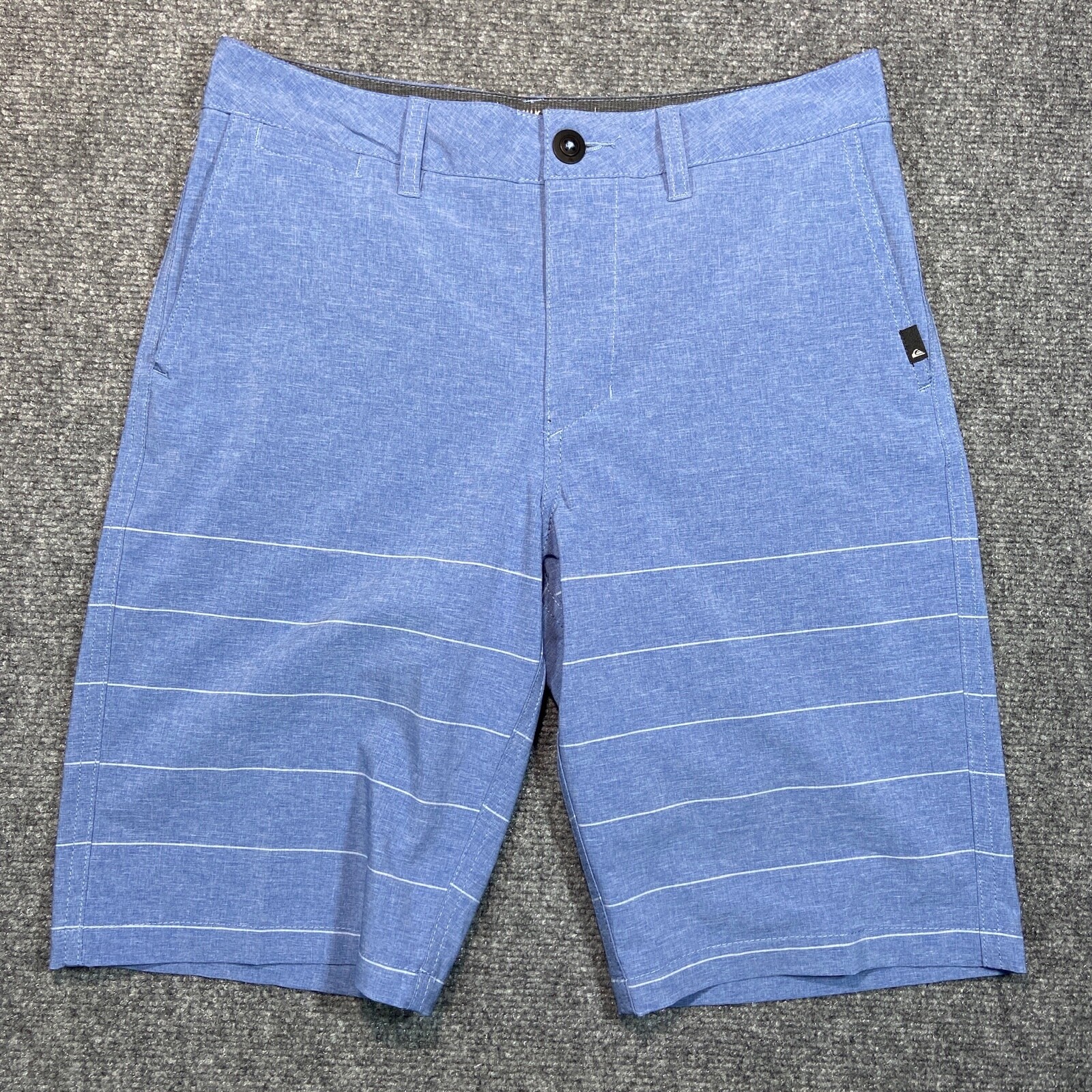 Quiksilver Shorts Men 28 Blue Chino Amphibian Rear Zi… - Gem