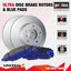 Front Protex Ultra Disc Brake Rotors + Blue Pads for Proton M21 Persona ...