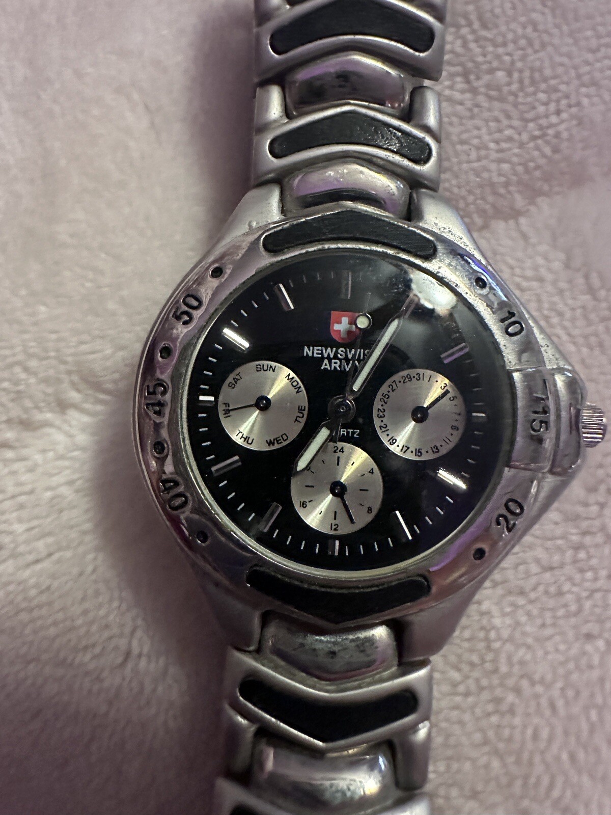 Vintage Quartz New Swiss Army Chrono Watch. Water Re… - Gem