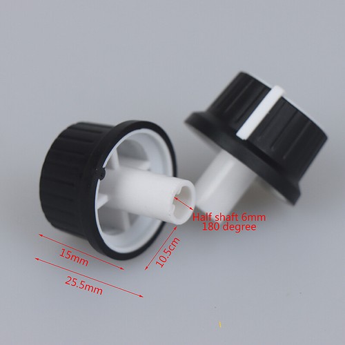2PCS 25*25.5MM Rubber Half Shaft Knob Potentiometer Rotary Encoder ...