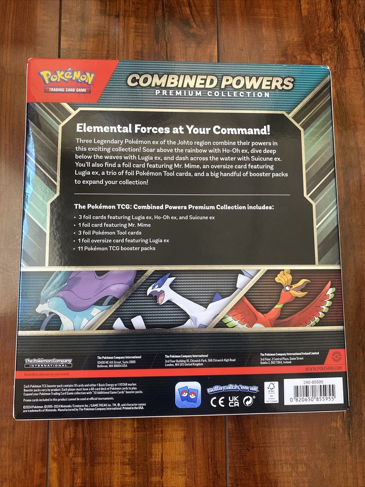 Pokemon Combined Powers Premium Collection Box w/ Lugia Suicune & Ho-Oh ...