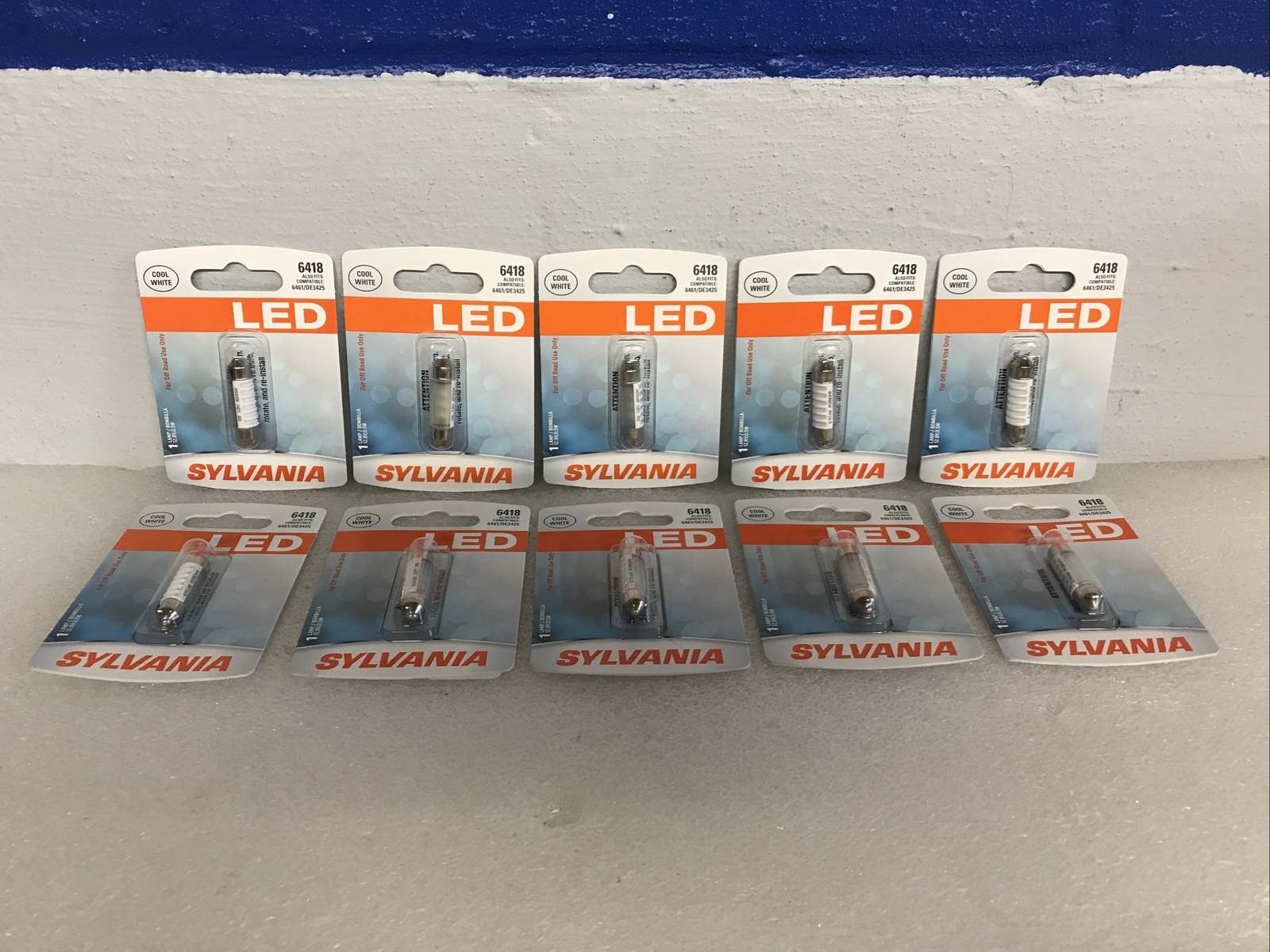 Sylvania Premium LED 6418 Cool White 6000K Replacement Bulbs Lot Of 10 ...