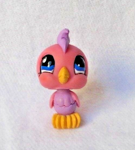 LITTLEST PETSHOP LPS #923 HASBRO PURPLE COCKATOO BIRD PINK COMMA BLUE ...