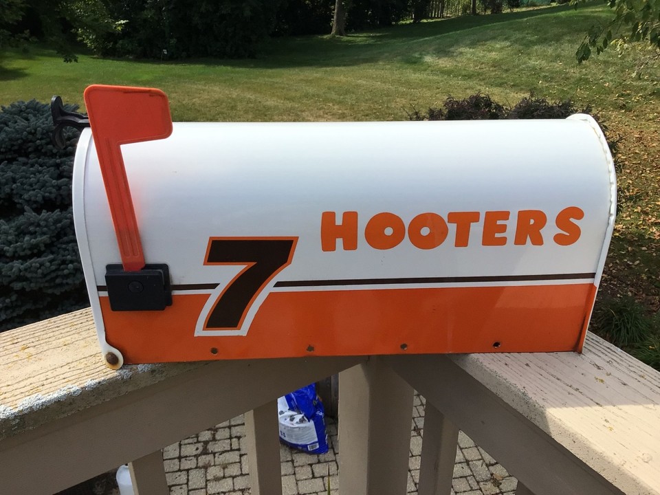 Alan Kulwicki #7 Hooters Custom Painted Mailbox.Used. | eBay
