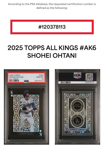 Shohei Ohtani 2025 Topps Series 2 ALL KINGS Insert Rare SSP - PSA 10 | eBay