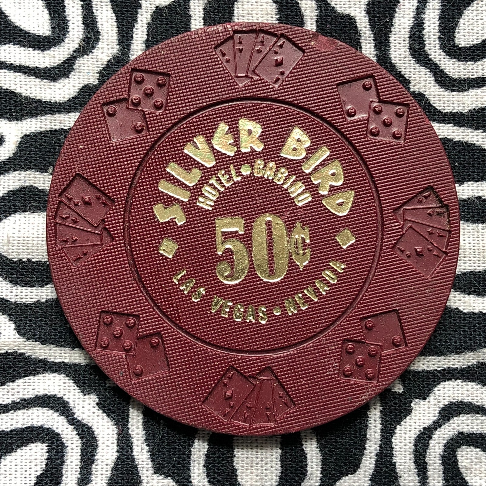 (1) Silver Bird Hotel 50c $0.50 Las Vegas, Nevada Gaming Poker Casino ...