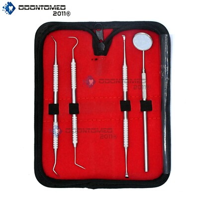 Professional Dental Oral Kit-Scaler Probe Pick SET Mirror-Tools PR-304 ...