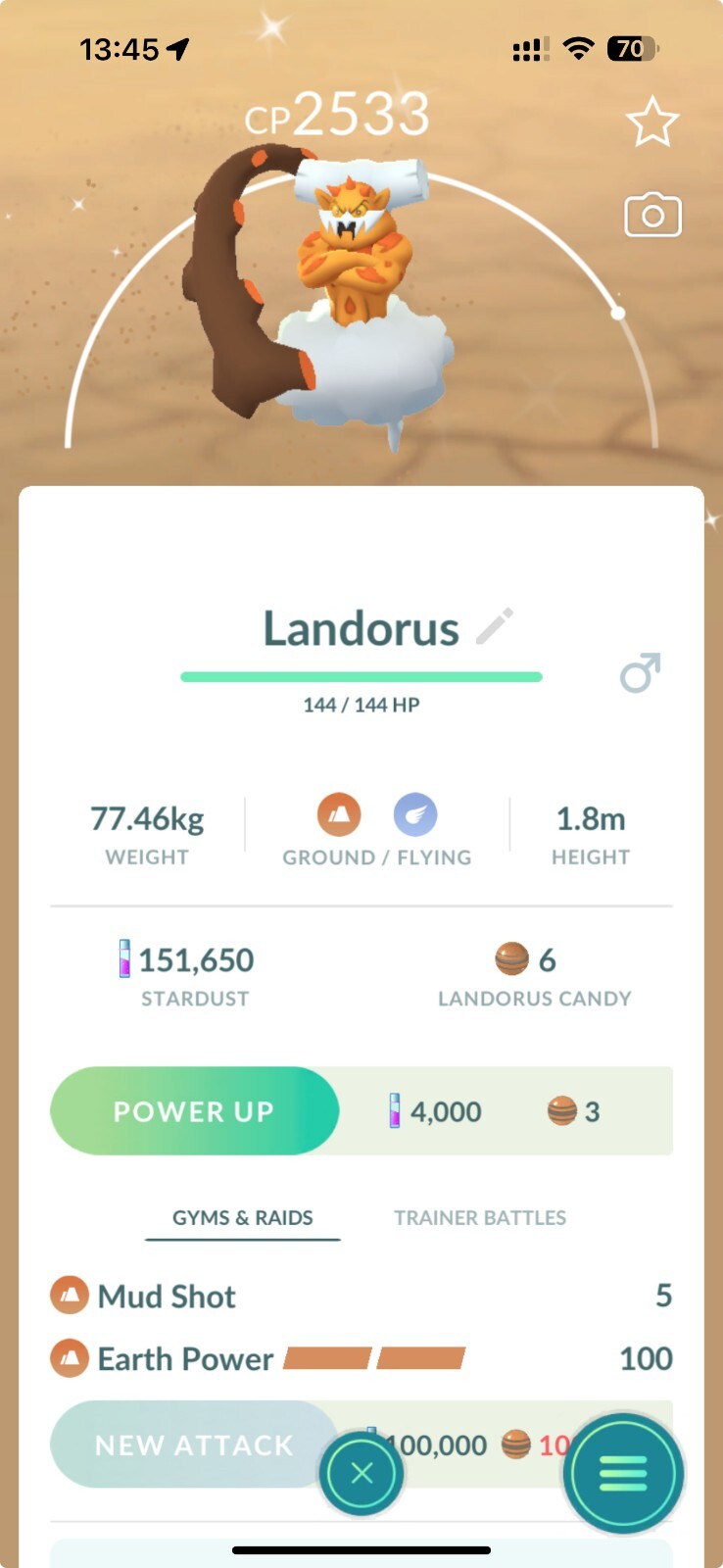 Shiny Landorus 80kStardust -MlNl P T C - Read Description | eBay