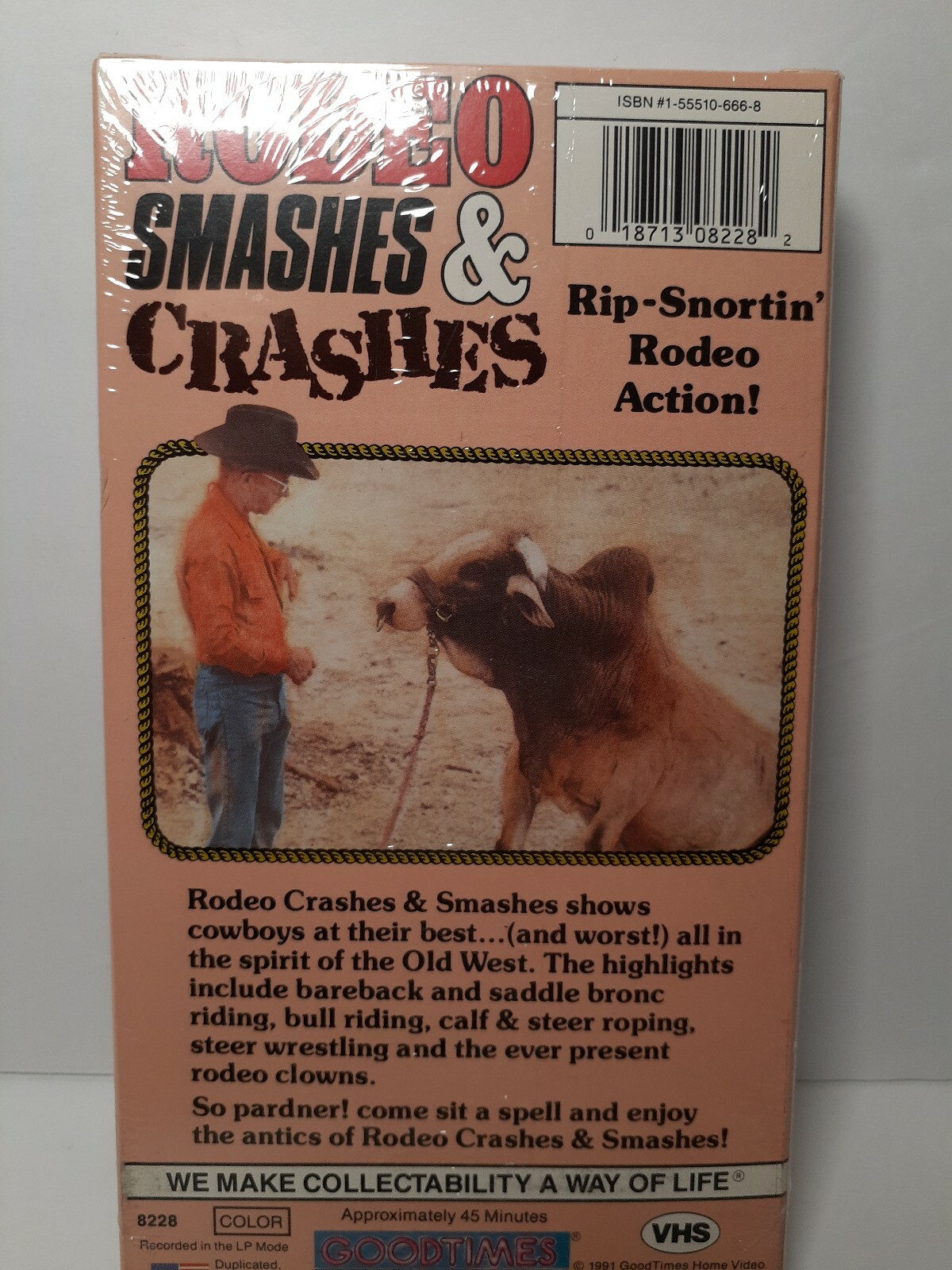 Rodeo Smashes & Crashes - VHS Tape - Bull Riding / Sports - Bareback ...