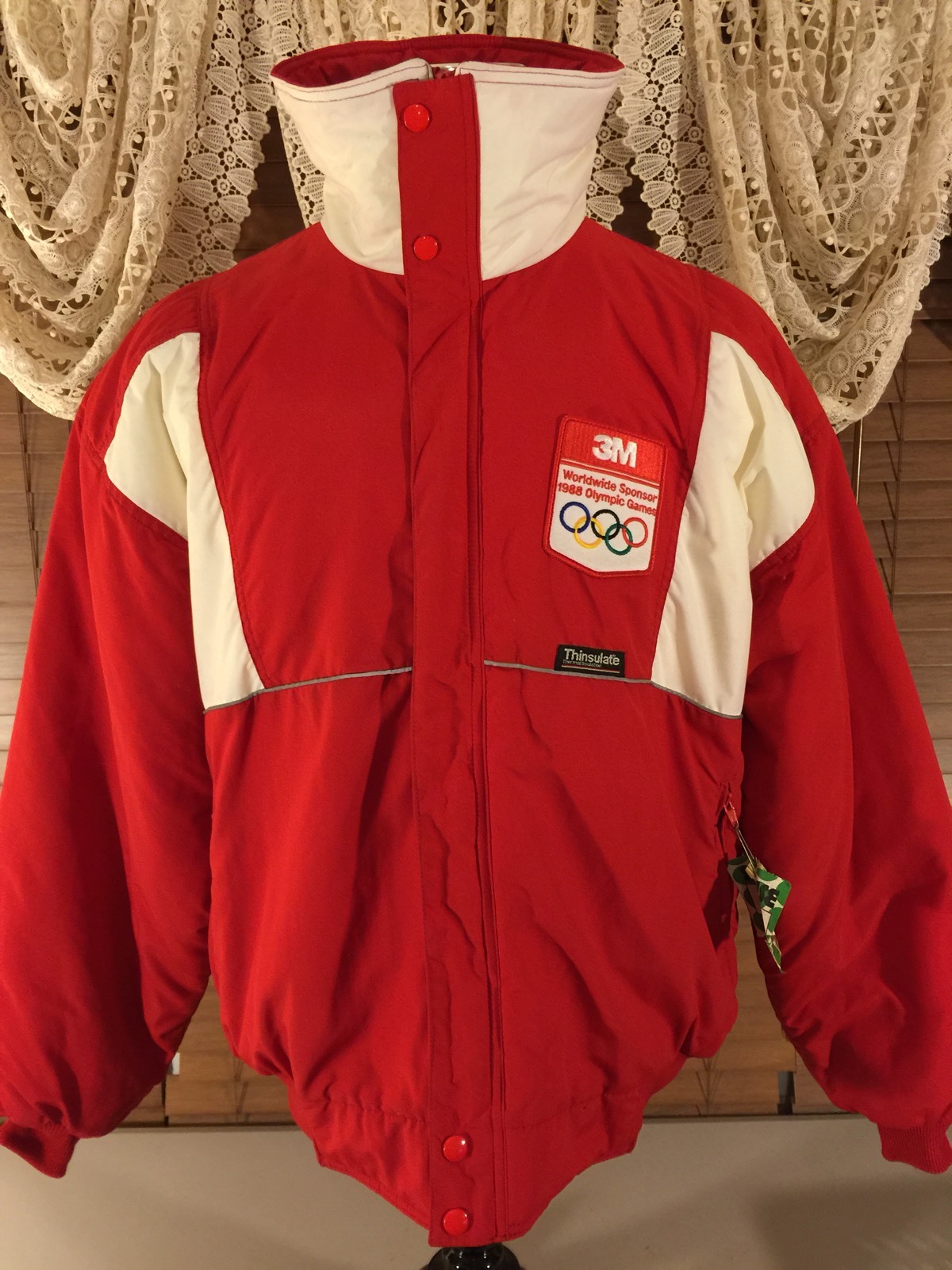 Mens VERY RARE VINTAGE SUNICE 1988 OLYMPICS JACKET L Large Red ...