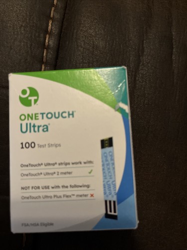 One Touch Ultra Blue Blood Glucose Test Strips - 100 Count (22895 ...