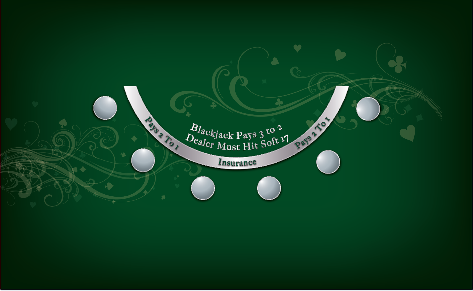 Green Blackjack Table Layout Felt - Pays 3 to 2 -Authentic - Must Hit ...