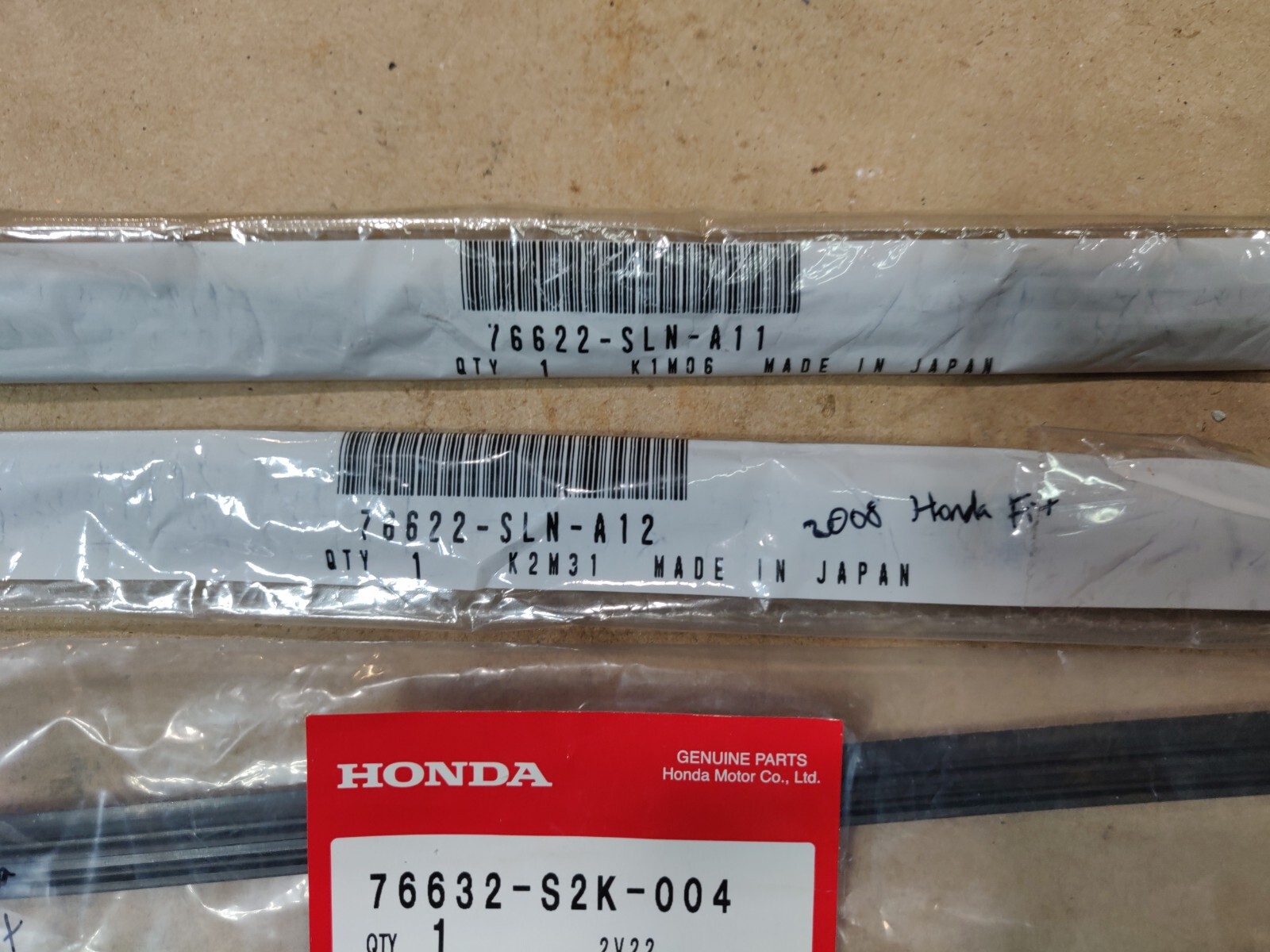 Lot Of 6, Wiper Blade Rubber For 2008 HONDA FIT, 76632-S2K-004, A02 ...