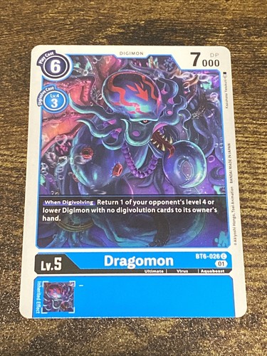 Dragomon BT6-026 C Digimon CCG Double Diamond L5044* | eBay