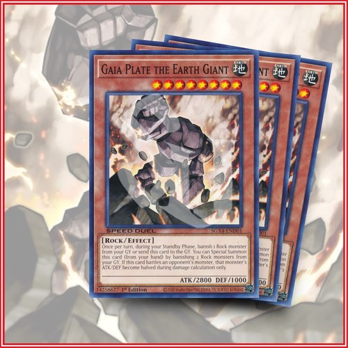 YuGiOh GAIA PLATE THE EARTH GIANT x3 | POWERFUL CARD ️ 1ST EDITION 💎 | eBay