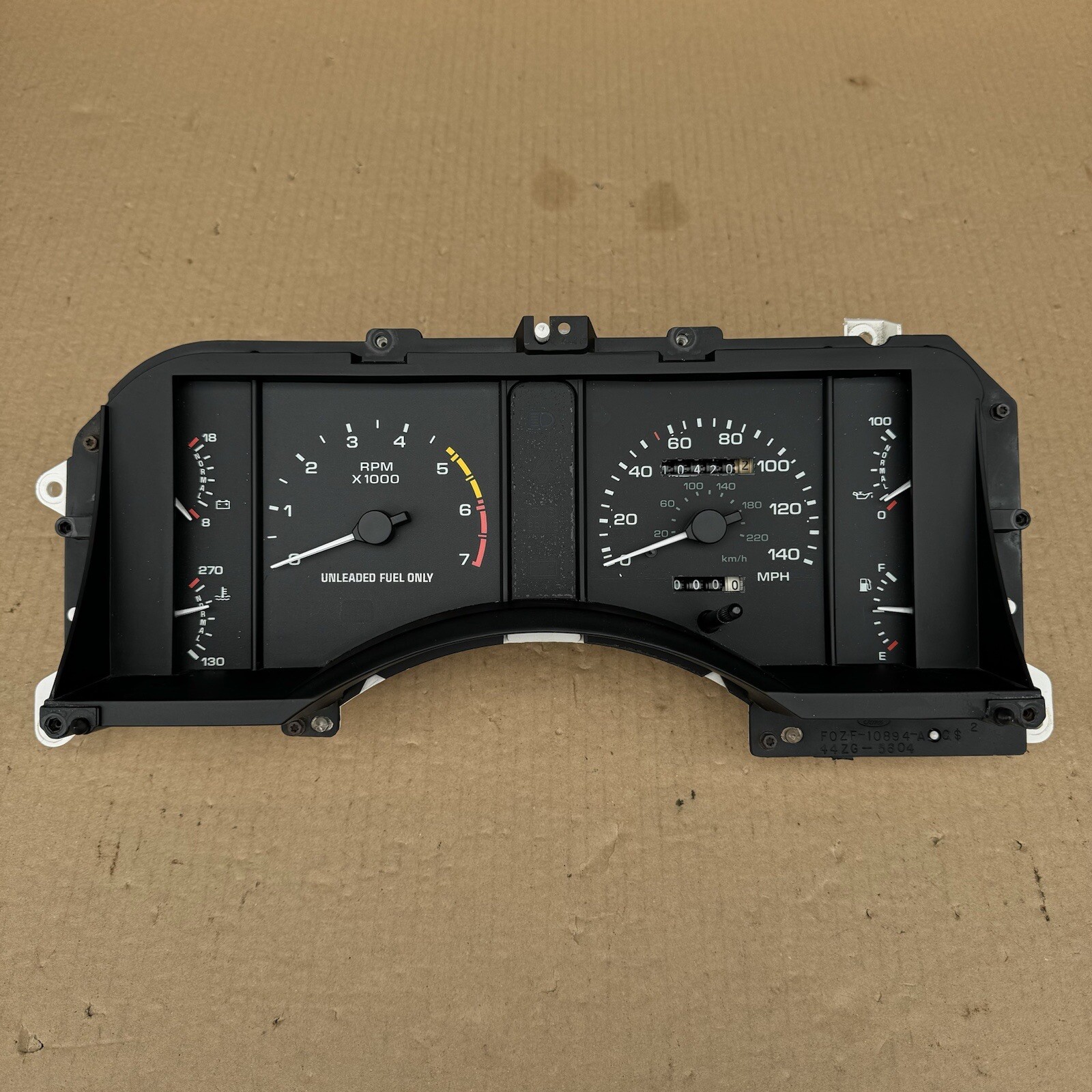 90-93 Mustang 140 MPH Instrument Cluster Gauges Speedometer 5.0 GT LX ...