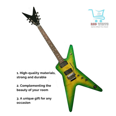 Miniature Dean Razorback Guitar – Dimebag Darrell Green Pantera Free ...