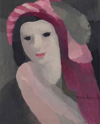 Elegant Modernist Woman with Turban by Marie Laurencin 1929 Art Deco ...