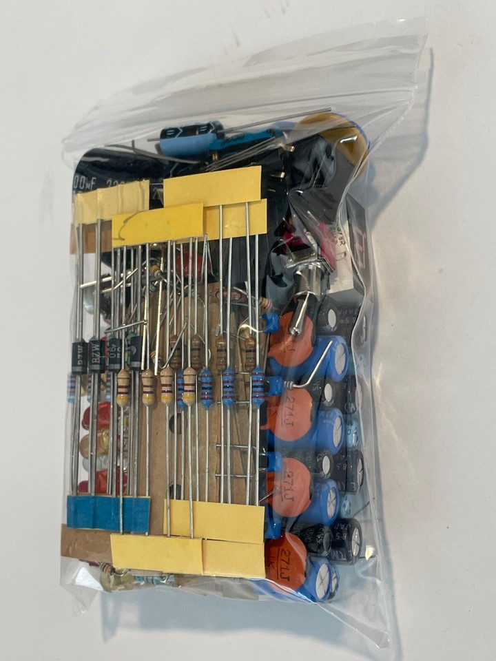 Electronic Component Parts LOT Bag Resistors Caps Switch LED Mixed All ...