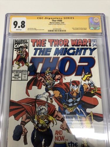 Thor (1991) # 440 (CGC 9.8 SS) Signed Rob Frenz Census = 1 • Story Tom ...