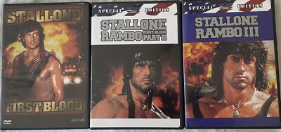 SYLVESTER STALLONE: First Blood 1 + 2, Rambo Spec Edtn 2 Disc, LN 4 DVD ...