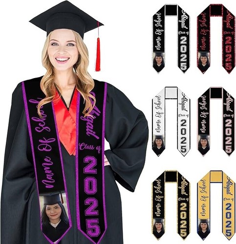 Personalized College Graduation Stole,Grad Sash To Celebrate Graduates ...