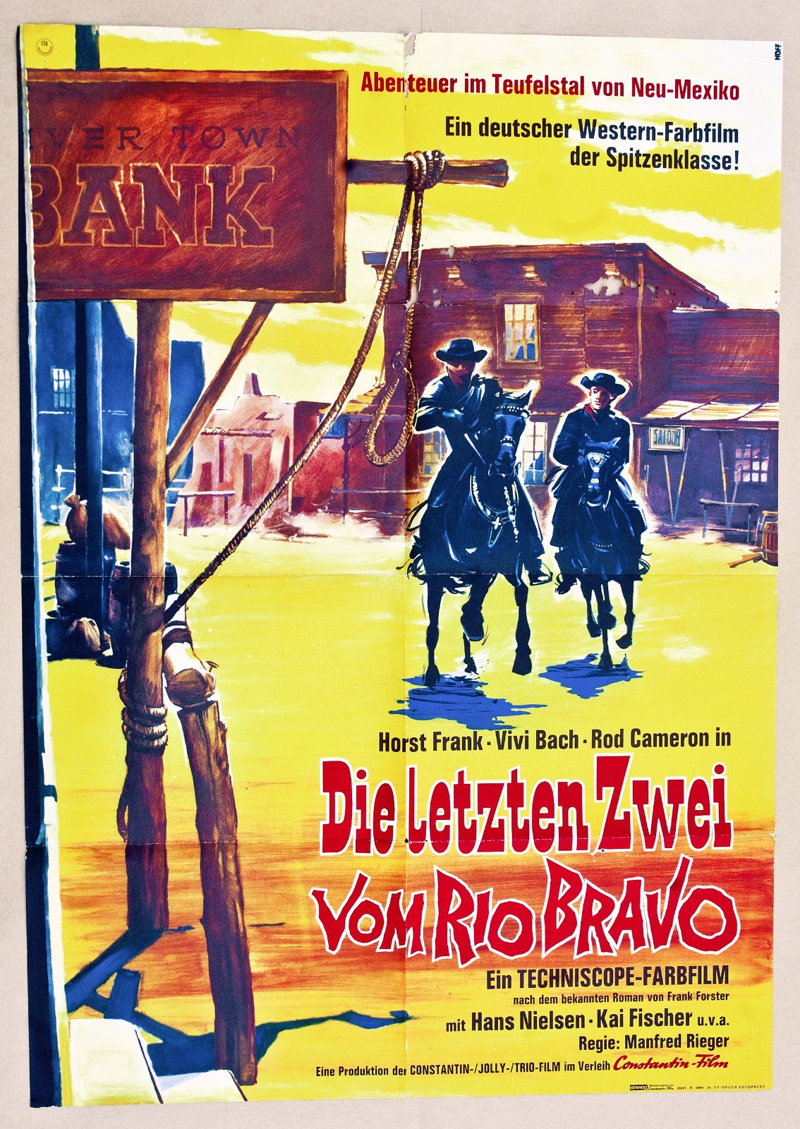 WESTERN Letzten Zwei vom Rio Bravo FILMPLAKAT POSTER 1964 ROD CAMERON ...