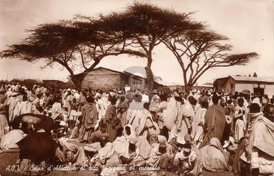 Africa Asmara Eritrea Godaif Lagos Nigeria Market Scene c1910 RPPC ...