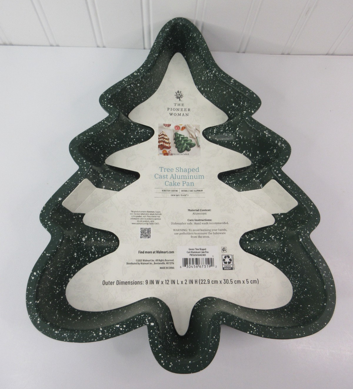 Pioneer Woman Tree Shaped Cake Pan Nonstick 12x9 Cast Aluminum