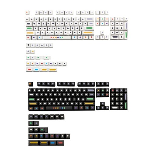 128 Keys Dot Keycaps Cherry-Profile PBT Key-cap Kit Dye-Sublimation ...