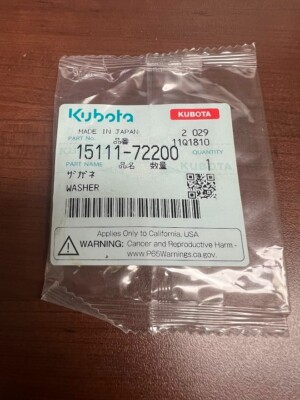 KUBOTA 15111-72200 WASHER | eBay