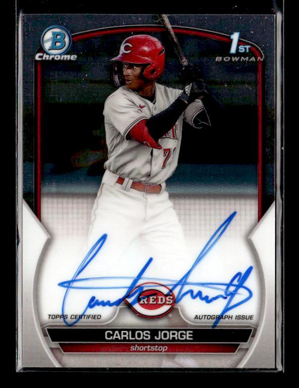 2023 Bowman #CPA-CJ Carlos Jorge Chrome Prospect Auto Cincinnati Reds ...