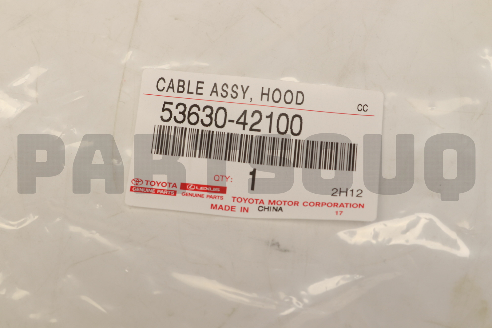 5363042100 Genuine Toyota CABLE ASSY, HOOD LOCK CONTROL 53630-42100 | eBay