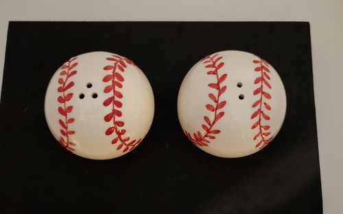 Baseball Salt & Pepper Shakers Set Red and White | eBay